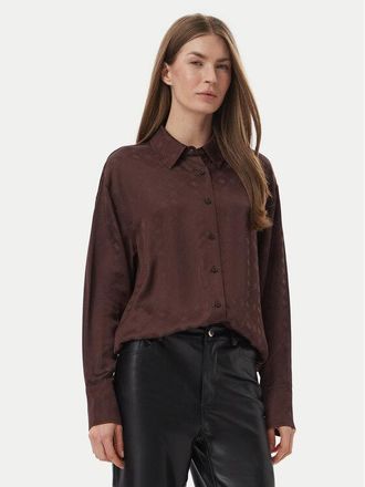 Guess Hemd W6BH46 W4236 Dunkelbraun Regular Fit