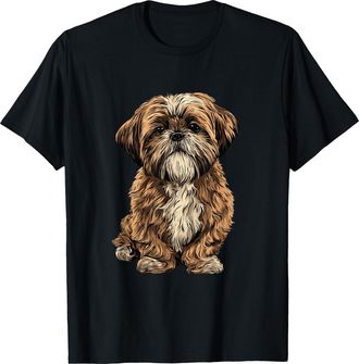 Whyitsme Design Roter Shih Tzu Hund Illustration T-Shirt
