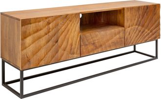 Invicta Interior Massives TV Lowboard Scorpion 160cm Mangoholz aufwendige 3D Schnitzereien TV-Board Fernsehschrank