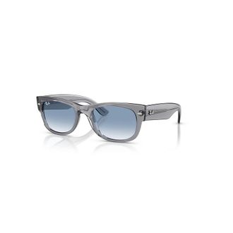 Ray-Ban Mega Wayfarer II Sonnenbrillen Grau Fassung Blau Glas 52-21