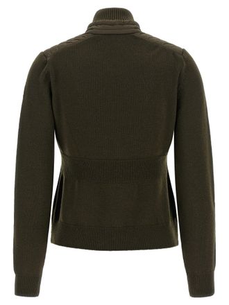 Moncler Quilted Hybrid Down Jacket - Olive Green