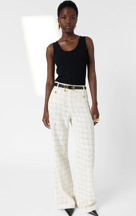 Gerard Darel Pantalon large en tweed - ARIELA - Ecru