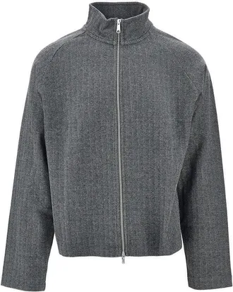 Mfpen Herringbone cotton full-zip sweatshirt Man S