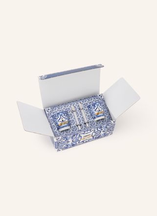 Dolce & Gabbana Dolce & Gabbana Casa 4-Tlg. Set: Espressobecher Und R&uuml;hrst&auml;bchen blau