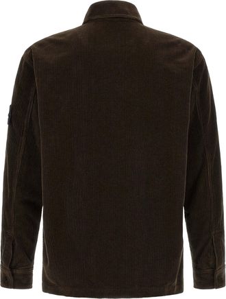 Stone Island Garment-Dyed Corduroy Overshirt - Brown
