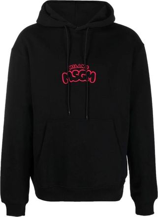 Msgm Msgm, Homme, Sweatshirts et sweats &agrave; capuche, Noir, Taille: L Sweat &agrave; Capuche Logo Brod&eacute;