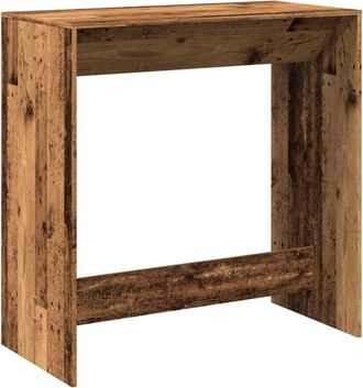 vidaXL Vidaxl - Table de bar vieux bois 102x50x103,5 cm - Bois ding&eacute;nierie r&eacute;sistant &agrave; lhumidit&eacute; - Capacit&eacute; de charge 80 kg - Assemblage requis