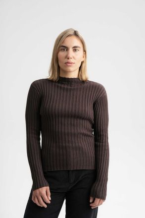 Mela Damen vegan Strickpullover Namari Dunkelbraun