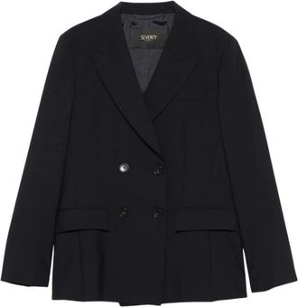 Seventy Femme, Vestes, Bleu, Taille: 44 FR Blazer crois&eacute;