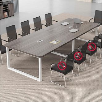 Generic Rechteckiger Tisch, gro&szlig;er Konferenztisch, moderner Flurtisch, mit Metallstruktur, for B&uuml;ro, Besprechungsraum und Schulungsraum for 4-6 Personen(B,200