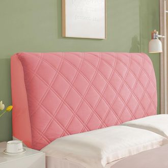 Generic Doppel-/Einzelbett-Kopfteilbezug, gepolsterter Bett&uuml;berzug in Super-King-Size (klein), staubdicht(Light pink,210cm)