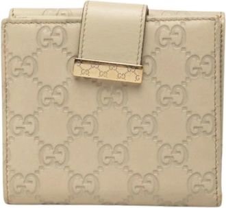 Gucci Portefeuille Pre-owned (bi-pli) - Femme - Pre-owned - Beige - Taille: ONE Size