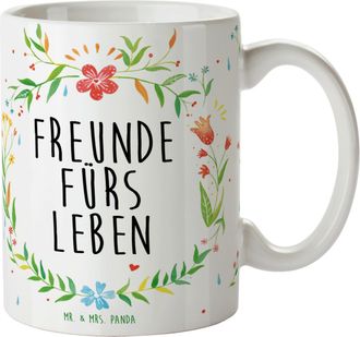 Mr. & Mrs. Panda Tasse Freunde f&uuml;rs Leben - Geschenk, Tasse bedrucken, Kaffeetassen, Sch&ouml;ne Teetassen