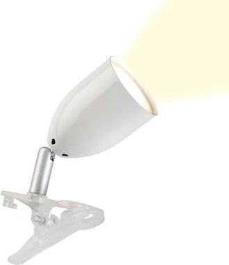 Brilliant Lampe Leo LED Klemmleuchte wei&szlig; | 1x LED-PAR51, GU10, 3W LED-Reflektorlampe inklusive, (300lm, 2700K) | Mit Schnurzwischenschalter [Energieklasse F]
