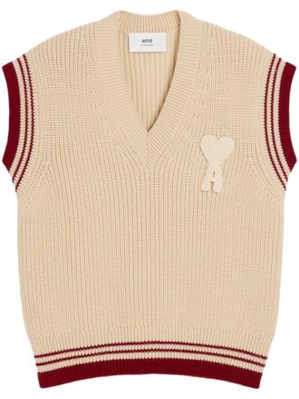 Ami débardeur en maille à logo Ami de Coeur - Tons neutres