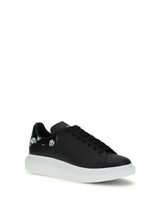 Alexander McQueen Mens Oversize Sneakers Black-White Black/white
