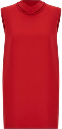 Valentino Garavani Femme, Robes, Rouge, Taille: 36 FR Robe Couture en Soie Pure Cady Unie