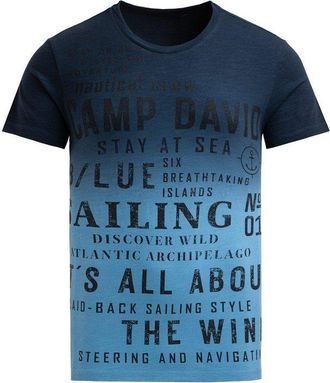 Camp David Rundhalsshirt mit Farbverlauf
