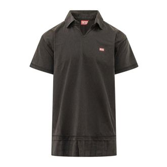 Diesel Homme, Tops, Noir, Taille: M Polo Manches Courtes