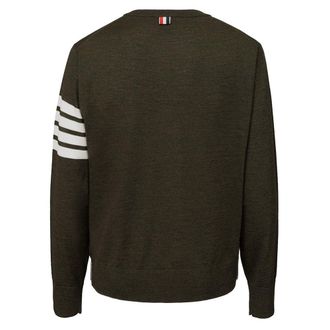 Thom Browne Mens Green Wool Sweatshirt Clothing