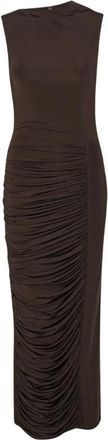 Rotate Rotate Birger Christensen, Femme, Robes, Brun, Taille: 42 FR Midi Robes