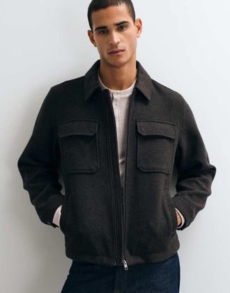 Jack & Jones Jacke aus Wollmix in Schokobraun