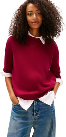 Tommy Jeans Damen Tjw Essential Crew Sweater EXT Dw0Dw20159 Pullover, Purple (Lavish Cerise), L