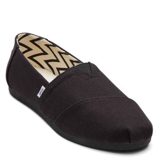 Toms Damen Alpargata Wide Flacher Slipper, Black Black Wide Recycled Cotton Canvas, 38.5 EU Weit