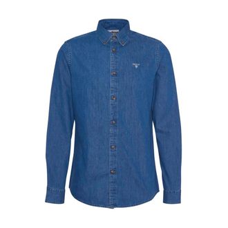 Barbour Homme, Chemises, Bleu, Taille: S Chemise Denim Crest Tailored