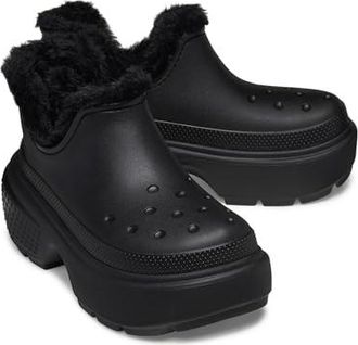 Crocs Mixte Stomp Lined Shorty Boots, Noir, 38.5/39 EU