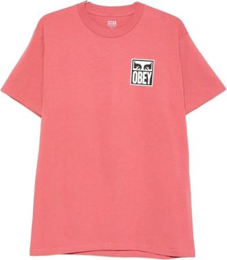 Obey Homme, Tops, Rose, Taille: L Eyes Icon 2 Tee