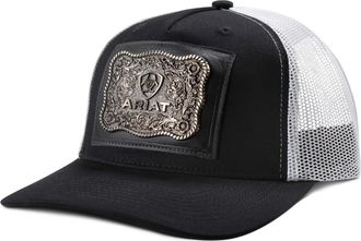 Ariat Mens Buckle Patch Cap in Black, by Ariat
