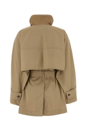 Bottega Veneta Hooded Cotton Coat - Beige