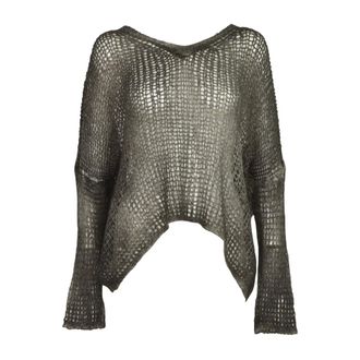 Avant Toi Femme, Tops, Noir, Taille: 36 FR Pull en maille ajour&eacute;e &agrave; col en V
