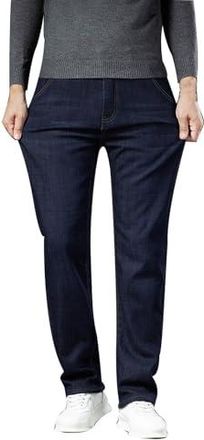 Generic Jean Homme Jeans Homme Bureau Smart Casual Jean Mode Hiver Ext&eacute;rieur Slim Velours - Doublure Chaude, Parfait pour Marche Urbaine ou Caf&eacute; en Plein Air