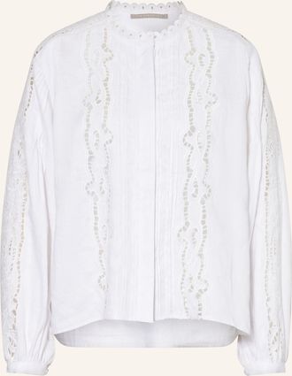 (The Mercer) N.Y. (The Mercer) N.Y. Leinenbluse Mit Lochspitze weiss
