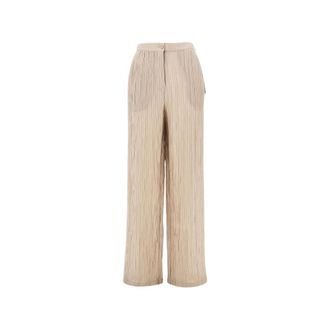 Emporio Armani Wide Hosen - - Trousers - Damen - Beige - 2XS