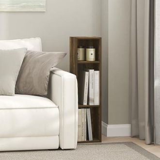 Furinno Fulda B&uuml;cherregal, 3-st&ouml;ckiges schmales B&uuml;cherregal, Regal mit 8-Zoll breitem Stauraum, 23,6(T) x 20,0(B) x 80,0(H) cm, f&uuml;r Wohnzimmer, Schlafzimmer, 