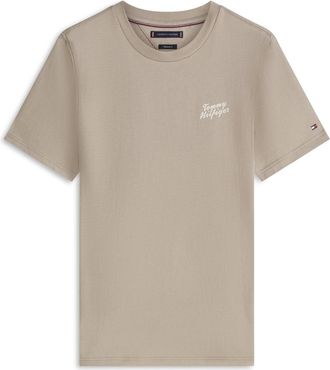 Tommy Hilfiger T-Shirt aus Baumwolle mit Palmen-Print am R&uuml;cken in