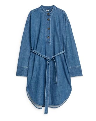 Arket Denim-Hemdkleid -Blau