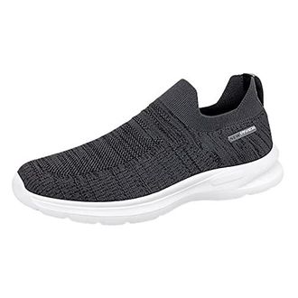 Generic Baskets pour homme &agrave; enfiler, chaussures de course en maille tricot&eacute;e, chaussures de sport l&eacute;g&egrave;res, chaussures plates respirantes, baskets de marche c