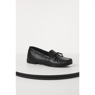 Marco Tozzi Damen Mokassins aus Leder mit Schleife, Schwarz (Black), 38 EU