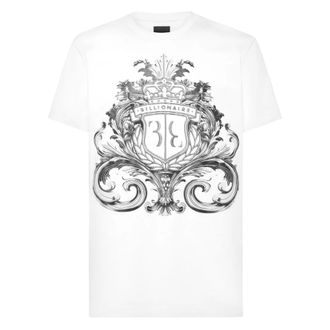 Billionaire Boys Club Homme, Tops, Blanc, Taille: 5XL T-Shirt Col Rond MC Crest Baroque