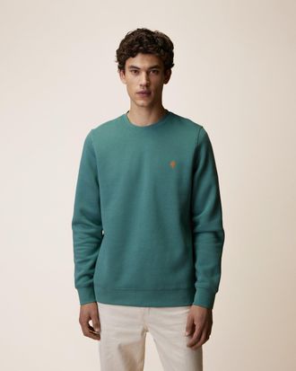 Faguo Sweat col rond vert clair gris&eacute;