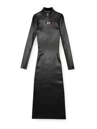 Diesel Robe Au Genou - Noir