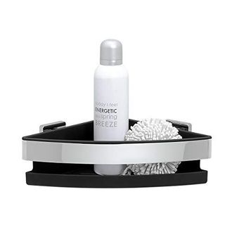 Tiger Dock Duschkorb, Premium-Duschablage aus verchromtem Edelstahl, Eckversion, mit herausnehmbaren Einsatz, B x H x T: 22 x 8 x 22 cm