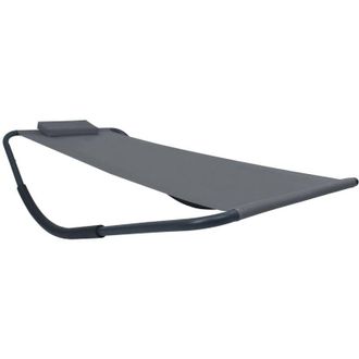 vidaXL Lit de jardin Gris 200x90 cm Acier vidaXL