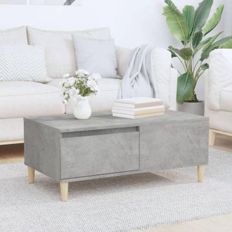 vidaXL Vidaxl - Couchtisch Betongrau 90x50x36,5 cm Holzwerkstoff