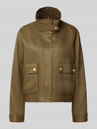 Tommy Hilfiger Relaxed Fit Utility-Jacke aus reinem Leinen