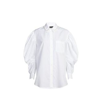 Simone Rocha Chemise droite avec perles en coton